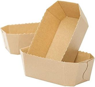 Decora 0320154 30 PCS BROT PAPIER-BACKFORM 15,3 X 8,8 X H 6 CM, Braun