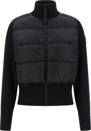 Canada Goose Femme, Vestes, Noir, Taille: 34 FR HyBridge Wide Quilt Knit Jacket