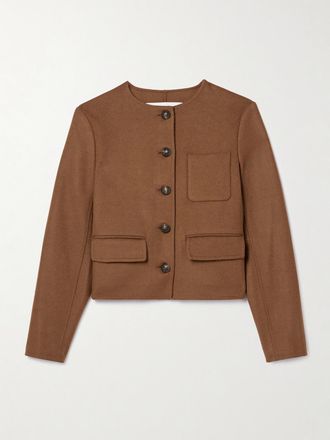 Veronica Beard Lyssa Verk&uuml;rzte Jacke Aus Einer Wollmischung - Braun