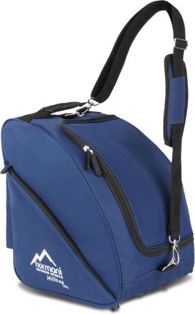 Normani Skischuhtasche - Tasche f&uuml;r Skistiefel, 3 Equipmentseitentaschen und mit integriertem Adressfeld und gepolstertem Schultergurt Farbe Navy