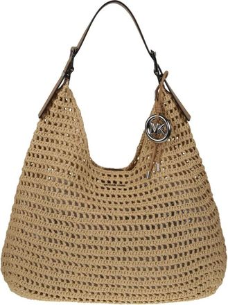 Michael Kors Femme, Sacs, Beige, Taille: ONE Size Grand sac hobo &agrave; bandouli&egrave;re