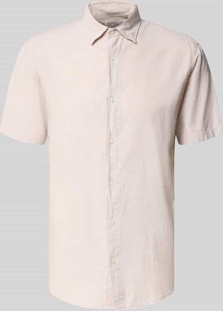 Jack & Jones Regular Fit Freizeithemd aus Baumwoll-Leinen-Mix