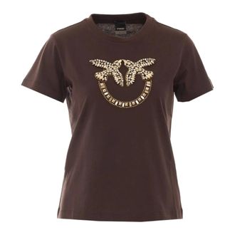 Pinko Pinko, Femme, Tops, Brun, Taille: 40 FR T-shirt Bussolotto