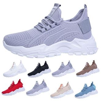 Generic Baskets &eacute;paisses pour femme avec doublure en maille respirante - Confortables - Pour la marche, lathl&eacute;tisme, la gym, le tennis - Antid&eacute;rapantes et l&eacute;g