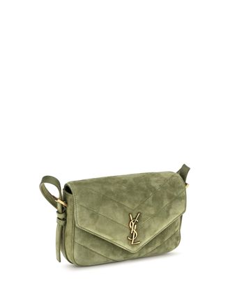 Saint Laurent Womens Small Loulou Matelass&eacute; Suede Shoulder Bag 3353