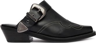 Tommy Jeans Pantoletten Tommy Jeans Archive Cowboy Mule Leather EN0EN03063 Schwarz