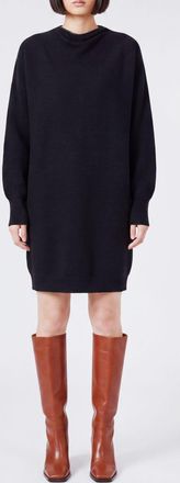 Brunello Cucinelli Mini-robe en maille en laine, cachemire et soie avec broderie Monili