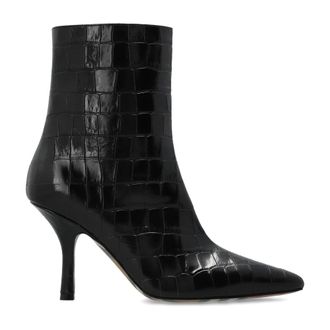 Burberry Lederschaftige Stiefeletten mit Absatz - - Shoes - Damen - Schwarzk - 40 EU
