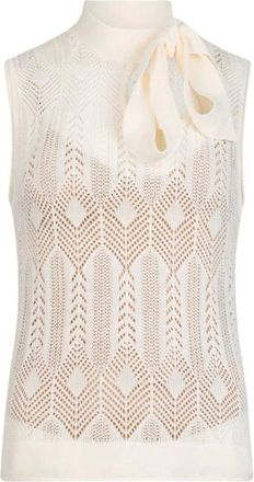 Liu Jo Femme, Tops, Blanc, Taille: 40 FR Top en maille avec