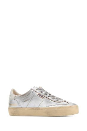 Golden Goose Womens Silver Leather Soul Star Sneakers Silverwhitemilk