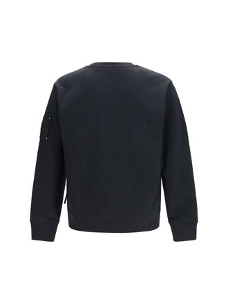 Moose Knuckles Mens Hartsfield Crewneck Sweatshirt Black Cotton Sweatshirts Sweater