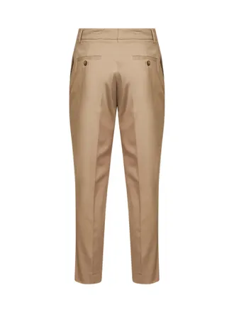 Blanca Vita Womens Sand Stretch Cotton Chino Trousers Beige