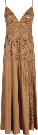 Ermanno Scervino Femme, Robes, Beige, Taille: 36 FR Mf901 Maxi Dress