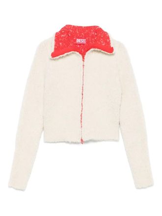 Diesel cardigan à fermeture zippée - Blanc