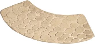 Generic Gebogene Badezimmermatte, verdickter Duschraum, saugf&auml;hige T&uuml;r, Toilette, rutschfest, schmutzabweisend, Eingang(Apricot)