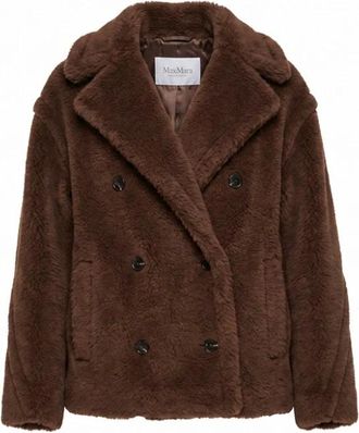 Max Mara Manteau Court Alcuno Double Boutonnage - Femme - Vestes - Brun - Taille: 36 FR