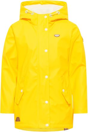 Ragwear Marjanka M&auml;dchen Jacke Regenjacke &Uuml;bergangsjacke Kinder Regenmantel Mantel Coat (DE/NL/SE/PL, Numerisch, 128, Regular, Yellow)