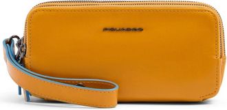 Piquadro Homme, Sacs, Jaune, Taille: ONE Size Pochette avec trois compartiments et dragonne amovible