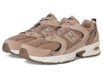 New Balance Herren 530 Walkingschuhe, Flacher Zement in Taupe/Schwarz, 12 Women/10.5 Men