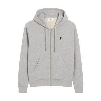 Ami Contrasted Ami de Coeur Hoodie - - Sweatshirts & Hoodies - Herren - Grau - 2XL
