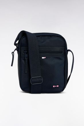 Eden Park Sac Besace Toile Et Cuir Marine