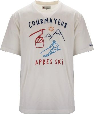 MC2 Saint Barth Homme, Tops, Blanc, Taille: S T-shirt &agrave; col rond