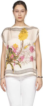 Blumarine Femme, Blouses et Chemises, Multicolore, Taille: 40 FR Haut en twill imprim&eacute;