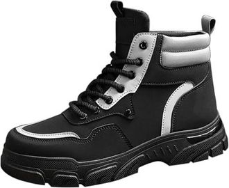 Generic Bottines dhiver pour homme - Imperm&eacute;ables - Avec lacets - Doubl&eacute;es - Antid&eacute;rapantes - Pour le trekking - Bottes de neige chaudes - En cuir - &Agrave; lacets,