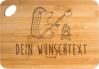 Mr. & Mrs. Panda Personalisiertes Schneidebrett Igel Grillen - Personalisierte Geschenke, Motivation, Lustige Spr&uuml;che, Selbst Gestalten, Sinn Des Lebens, Brett, Holzbr