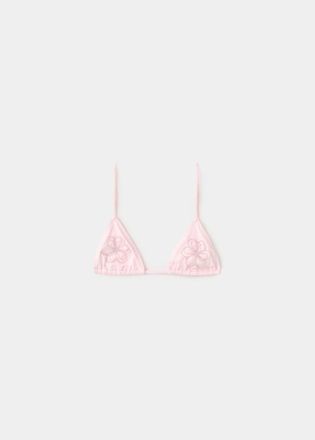Mango Haut bikini triangle avec fleur rose - Femme - XS - MANGO