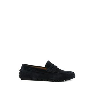Emporio Armani Homme, Chaussures, Bleu, Taille: 42 1/2 EU Suede Driving Chaussures