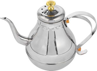 Yarnow 1. 2L Edelstahl Teekessel Wasserkocher Retro Wasserkessel Kaffeekanne für Zuahause Küche Induktion Gasherde Kochplatten Silber