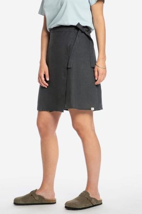 Matona Damen vegan Wickelrock Schwarz