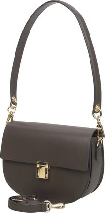 Estro & Luminara Femme, Sacs, Brun, Taille: ONE Size Sac bandouli&egrave;re en cuir