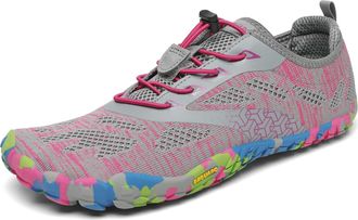 Saguaro Barfuss Schuhe Damen - Barfußschuhe Damen - Outdoor Barfussschuhe Leichte rutschfeste Zehenschuhe Barfuß Fitnessschuhe Traillaufschuhe Pink A,Gr.39