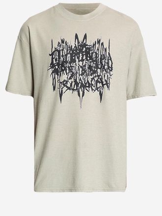 44 Label Group Mens Cotton T-Shirt With Print Light Grey T-Shirts And Polos