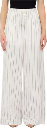 Liu Jo Femme, Pantalons, Blanc, Taille: 34 FR Striped Drawstring Pantalons
