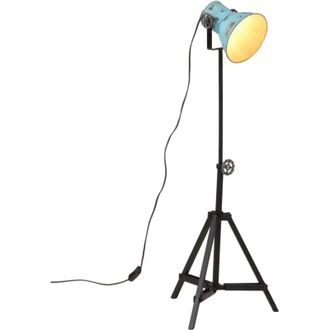 vidaXL Lampadaire 25 w bleu d&eacute;lav&eacute; 35x35x65/95 cm E27 Vidaxl