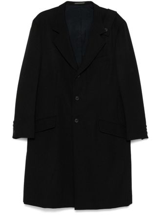 Yohji Yamamoto manteau à boutonnière - Noir