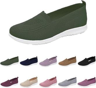 Generic Slip On Sneakers pour femme - Confortables et respirantes - Sandales orthop&eacute;diques douces et l&eacute;g&egrave;res - Antid&eacute;rapantes - Chaussures de sport Breeze - C