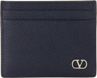 Valentino Garavani Homme, Accessoires, Bleu, Taille: ONE Size Vlogo Signature Cardholder