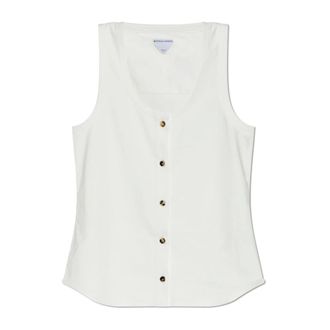 Bottega Veneta Femme, Tops, Blanc, Taille: 38 FR Top avec fermeture
