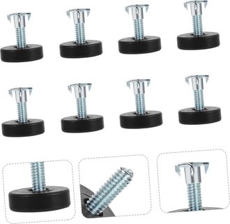 DOITOOL 12 Stück Möbelfüße Verstellbar mit Schraubgewinde Höhenverstellbare Stellfüße für Möbelstühle und Tische Möbel Nivellierfüße mit Rutschfestem Boden St