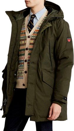 Polo Ralph Lauren Daunenjacke Daunenjacke Wasserabweisender Parka W 650g Mantel Parka Enth&auml;lt 650g Daunen, Wasserabweisender Stoff