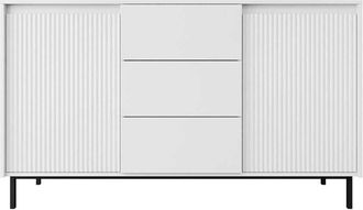 Best Mobilier Bestmobilier - Girona - buffet bas - blanc - 153 cm