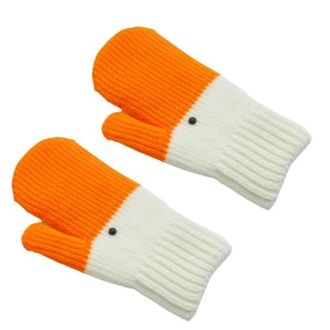 Generic Gants dhiver rigolos en forme doie - Fait &agrave; la main - Cadeau amusant pour petite amie et femme, Enfants et adultes, taille unique