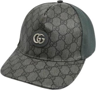 Gucci unisex, Pre-owned, Gris, Taille: ONE Size Chapeau en coton Vintage Pre-owned