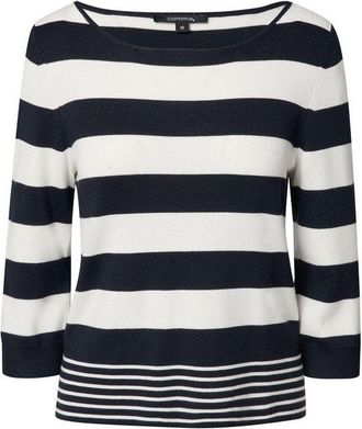 Comma 3/4 Arm-Pullover Strickpullover Strickpullover mit seitlich geschlitztem Saum