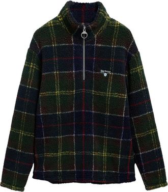 Barbour Tartan Half-Zip Fleece - - Sport - Herren - Gr&uuml;n - M