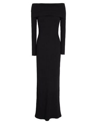 8 by YOOX RIBBED OFF-SHOULDER MAXI DRESS